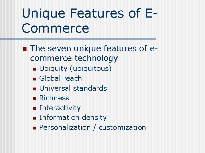ECommerce The Revolution is Just Beginning Topic Objectives
