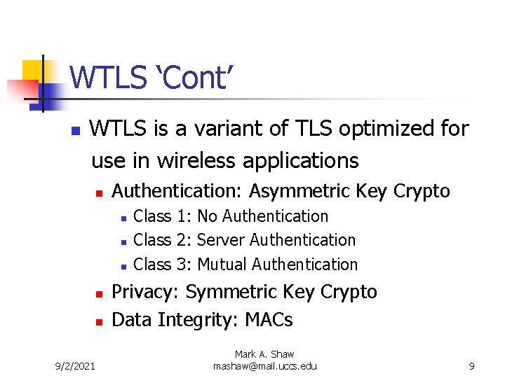 Wireless Application Protocol and the Wireless Transport Layer