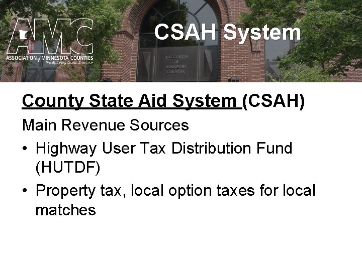 Counties and Transportation Abbey 101 Bryduck Association of