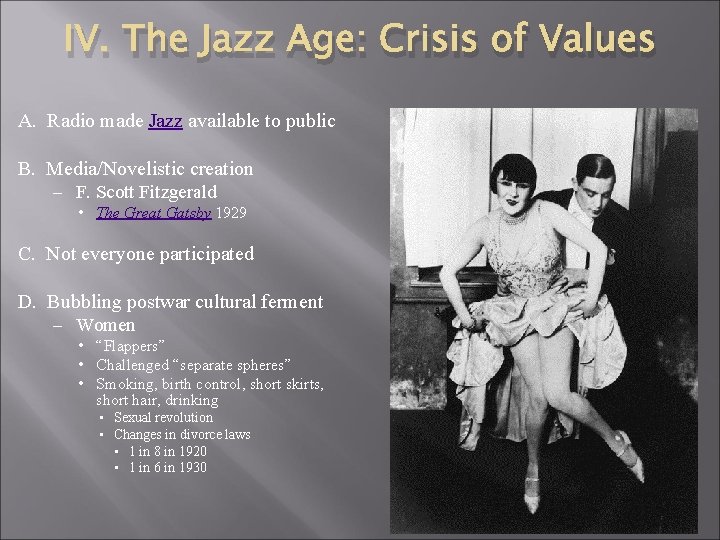 THE 1920S COPING WITH CHANGE 1920 1929 Chapter