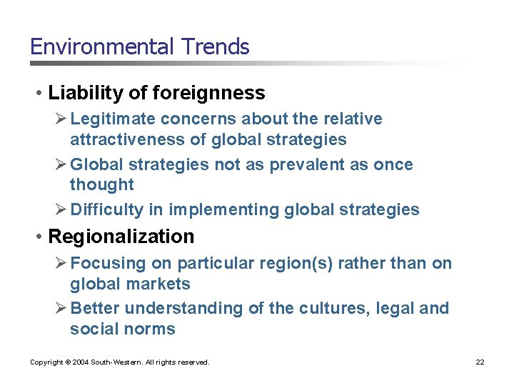 Chapter 8 International Strategy Power Point slides by
