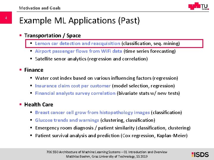 1 SCIENCE PASSION TECHNOLOGY Architecture of ML Systems