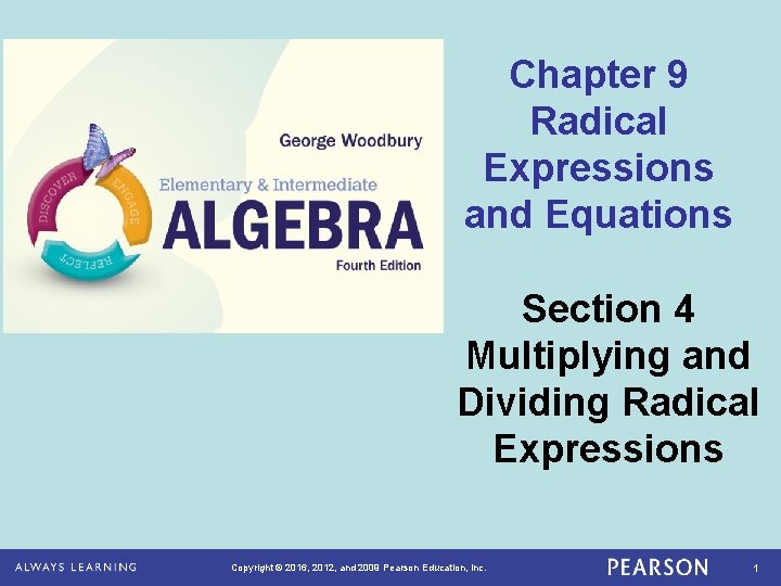 Chapter 9 Radical Expressions and Equations Section 4