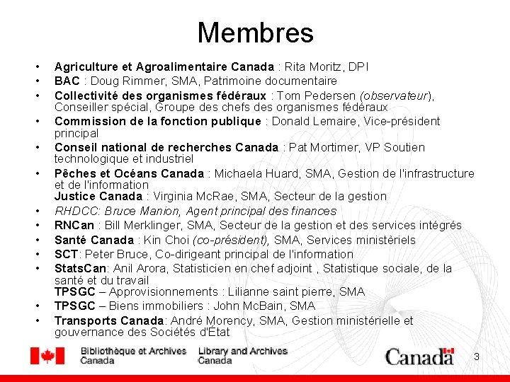 Forum des bibliothques fdrales Le 15 septembre 2009