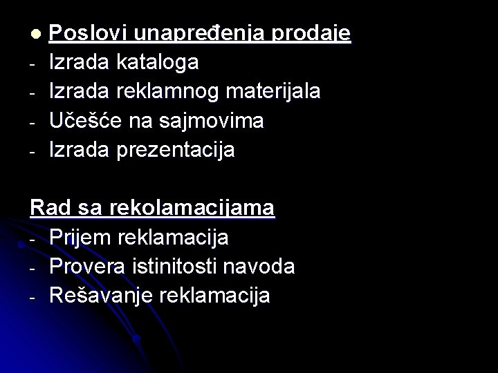 PRODAJA ROBE SKLADITE OTPREMNICA NALOG ZA IZDAVANJE ROBE