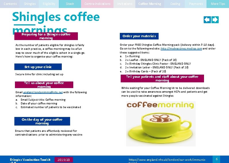 Shingles Vaccination Programme Toolkit for improving uptake London