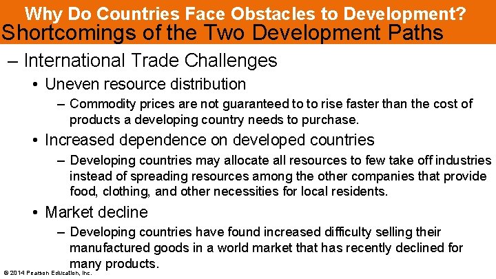 Why Do Countries Face Obstacles to Development Two