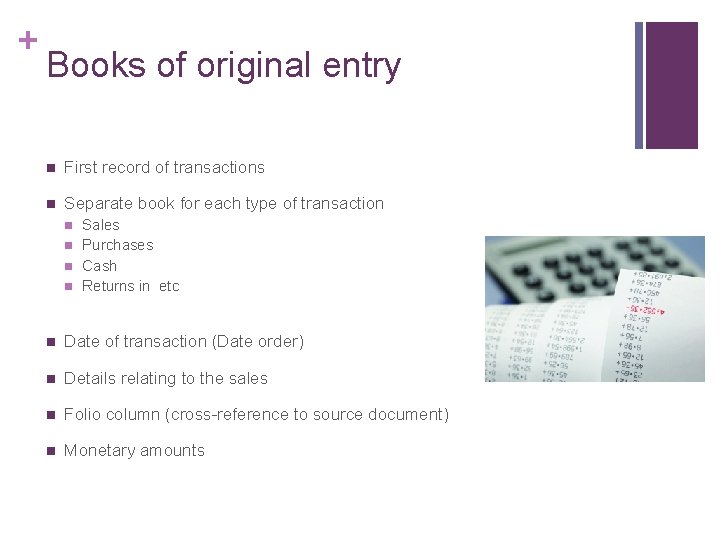 Books of original entry ledgers ACCN 1 Lesson