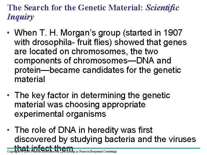 The Molecular Basis of Inheritance Chapter 16 Overview