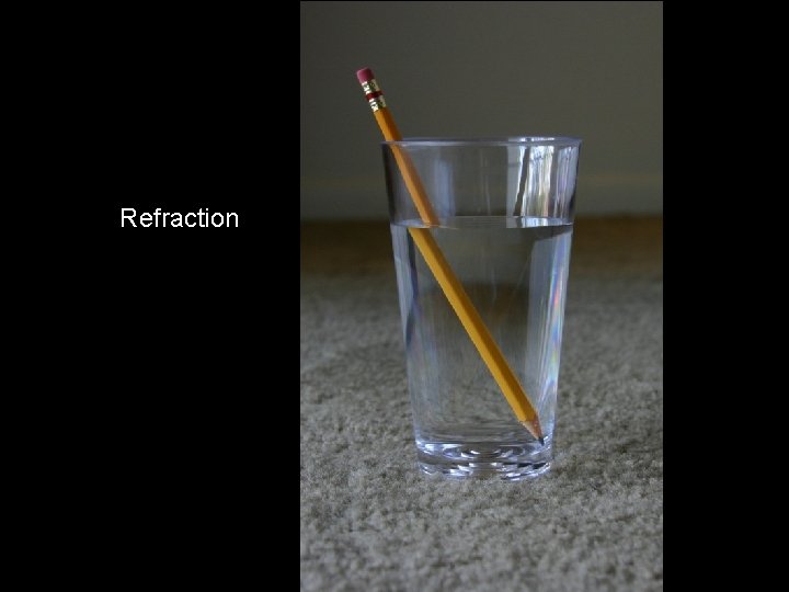 Refraction Refraction from air v 1 to glass