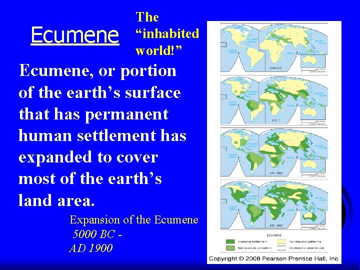 Population Geography WHERE AND WHY F Distribution of
