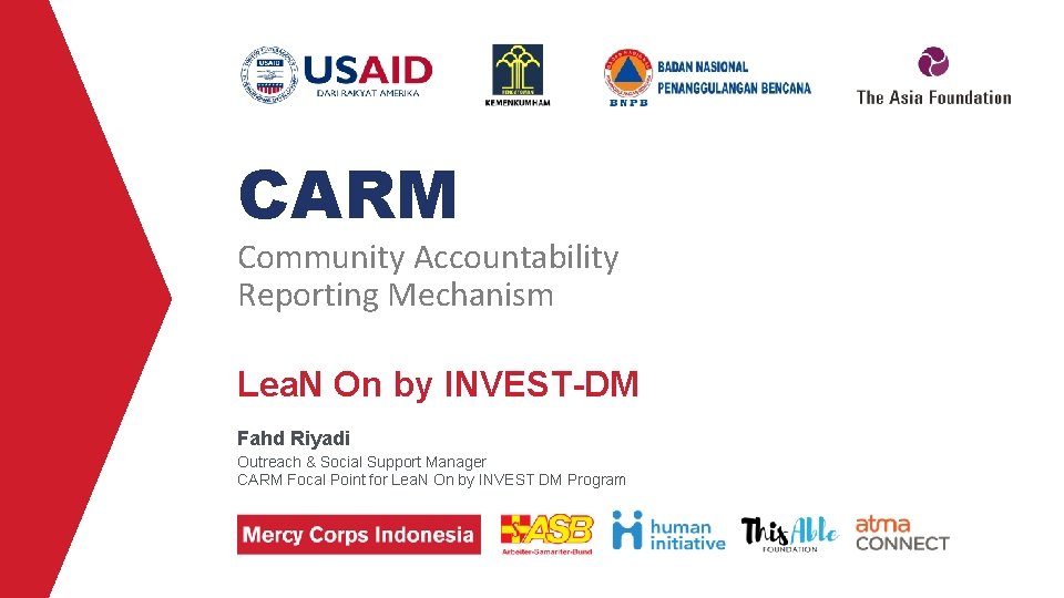 CARM Community Accountability Reporting Mechanism Lea N On