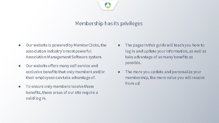 A Members Guide to the MembersOnly Area Association