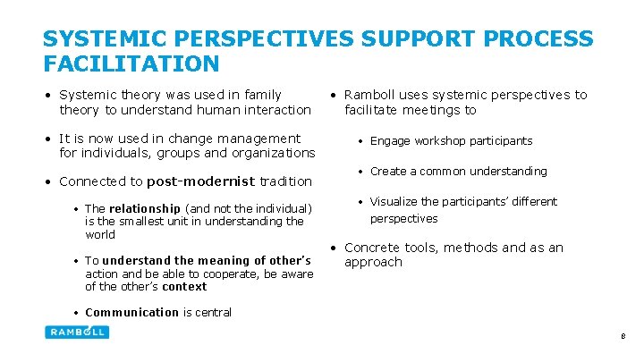APPLYING SYSTEMIC PERSPECTIVES AND LEAN METHODS TO TAKE