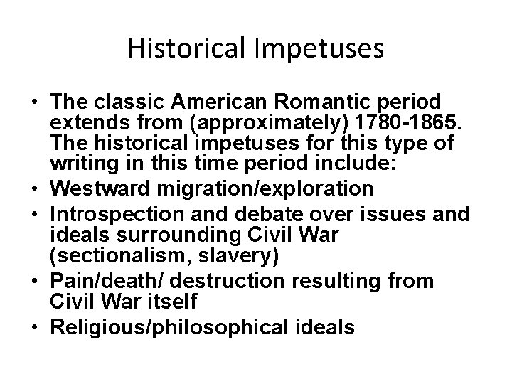American Folklore Tall Tales A subgenre of Romanticism