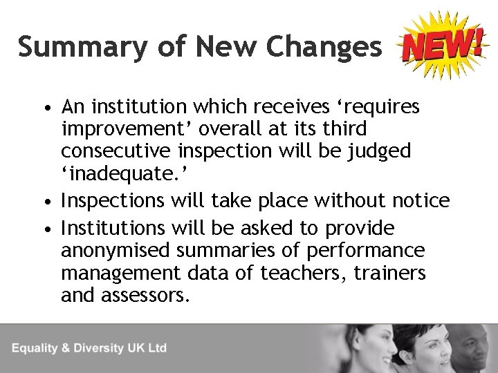 Common Inspection Framework What is proposed Introduction Under