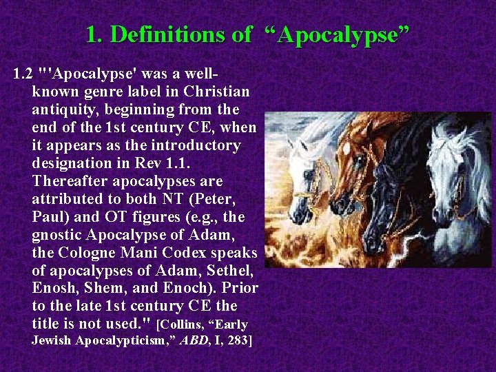 Introduction to Apocalyptic Literature BIB 509 2006 1