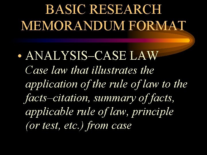 CHAPTERS 12 13 OFFICE LEGAL MEMORANDUM BASIC RESEARCH