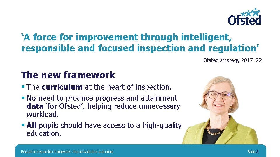 Education inspection framework Inspecting the substance of education
