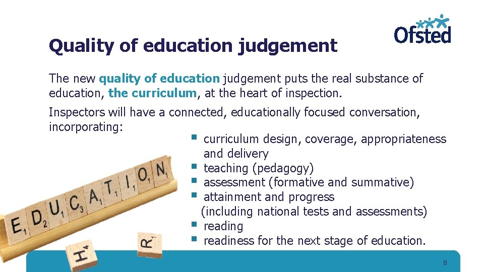 Education inspection framework Inspecting the substance of education