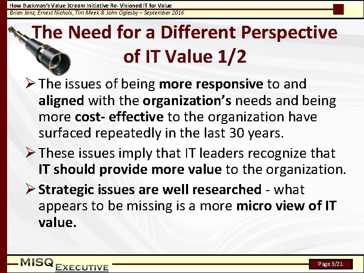 How Buckmans Value Stream Initiative Re Visioned IT