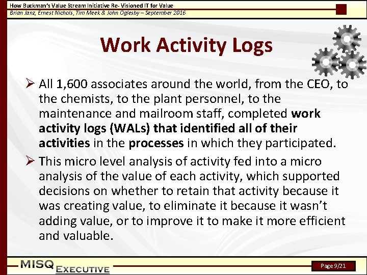 How Buckmans Value Stream Initiative Re Visioned IT