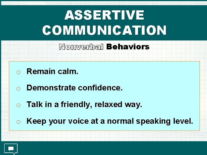 Unit 1 Lesson 12 Practice Assertive Communication Opening