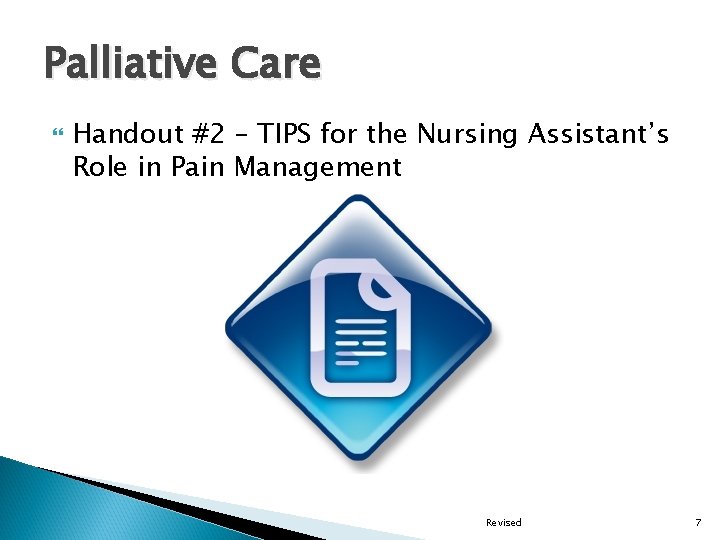 Module 21 Palliative care Revised 1 Objectives At
