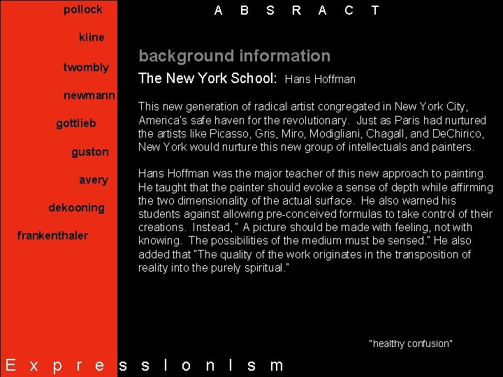 pollock A B S R A C T