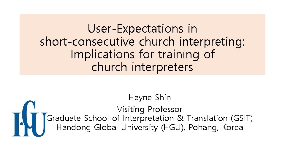 UserExpectations in shortconsecutive church interpreting Implications ...