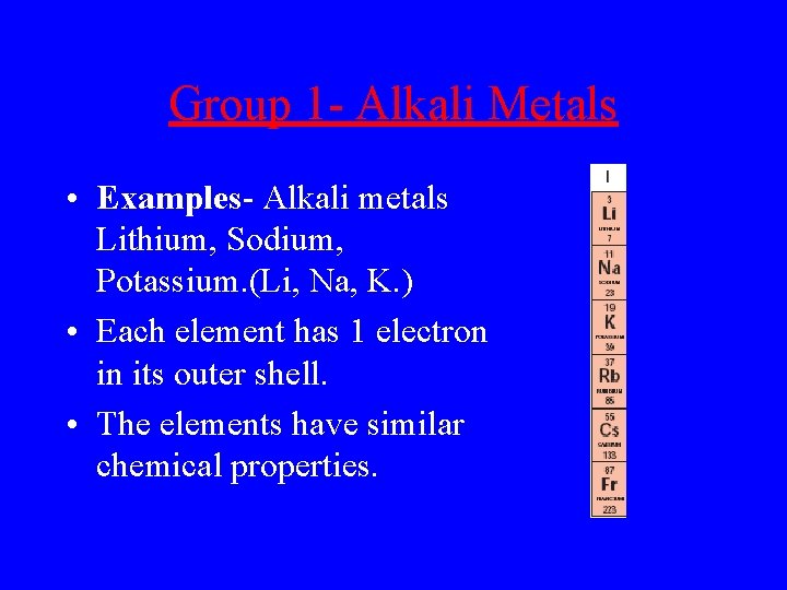 The Periodic Table Chapter 27 Dmitri Mendeleev The
