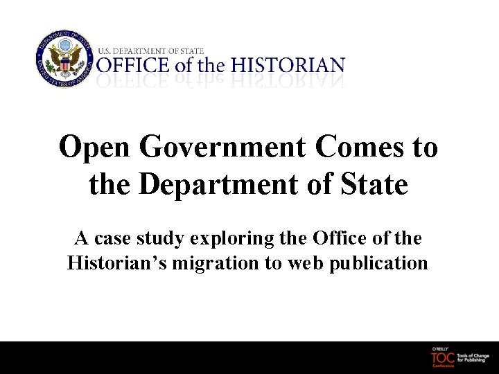 Open Government Comes to the Department of State