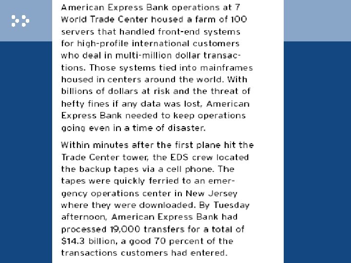 Business Continuity Enterprise Risk Management David Spinks Director