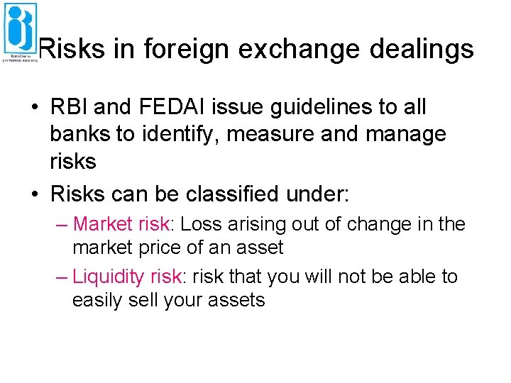 International Banking Module A Part II Risk Management