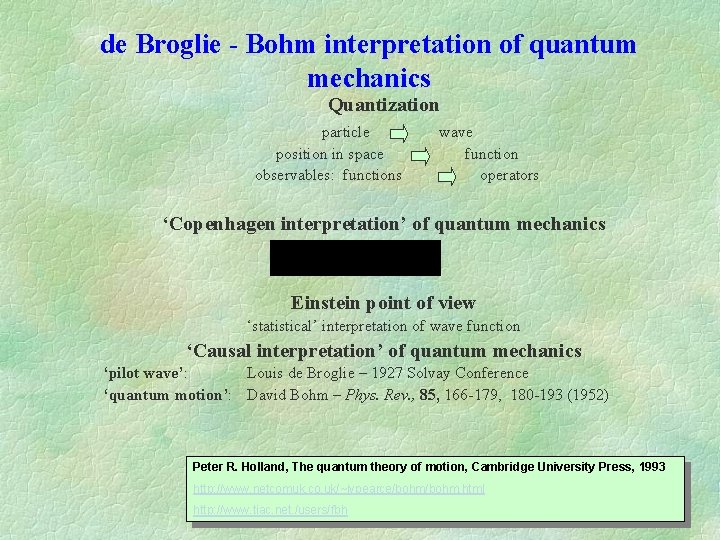 Multidimensional de Broglie Bohm dynamics the quantum motion