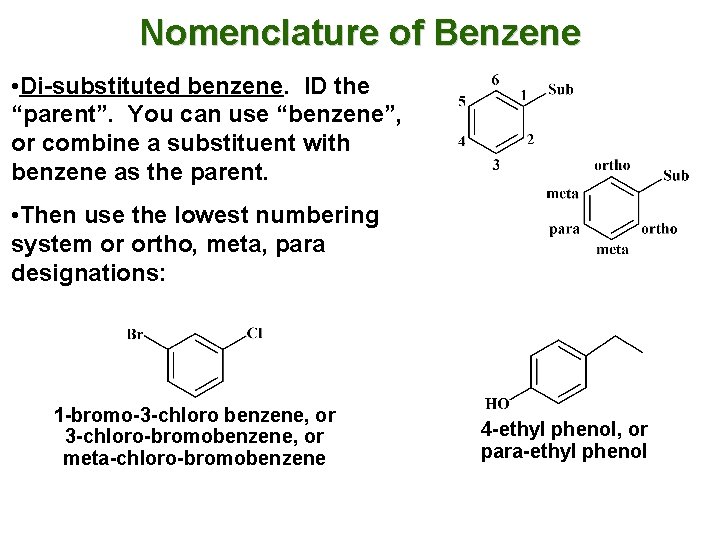 Chapter 14 Aromatic Compounds CH 14 1 Nomenclature