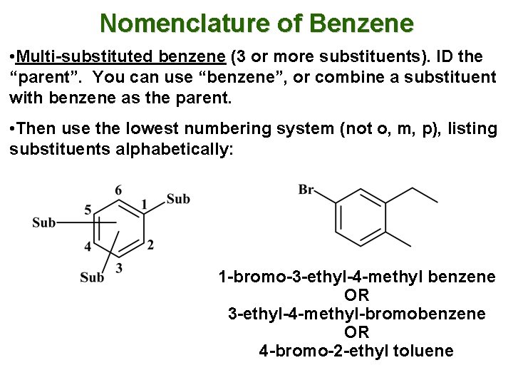 Chapter 14 Aromatic Compounds CH 14 1 Nomenclature