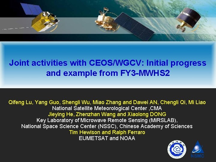 Joint activities with CEOSWGCV Initial progress and example