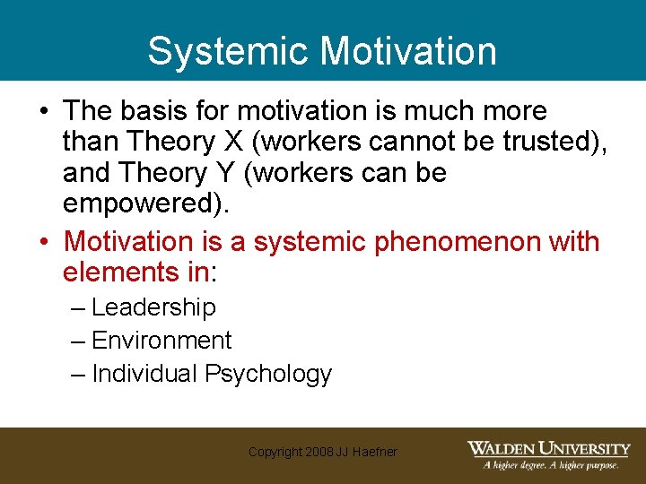 Beyond Theory Z Motivation in the KnowledgeValue Era