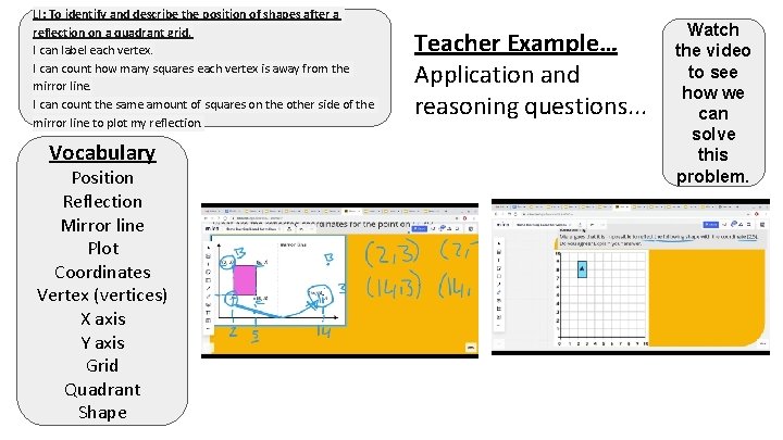 To identify and describe the position of shapes