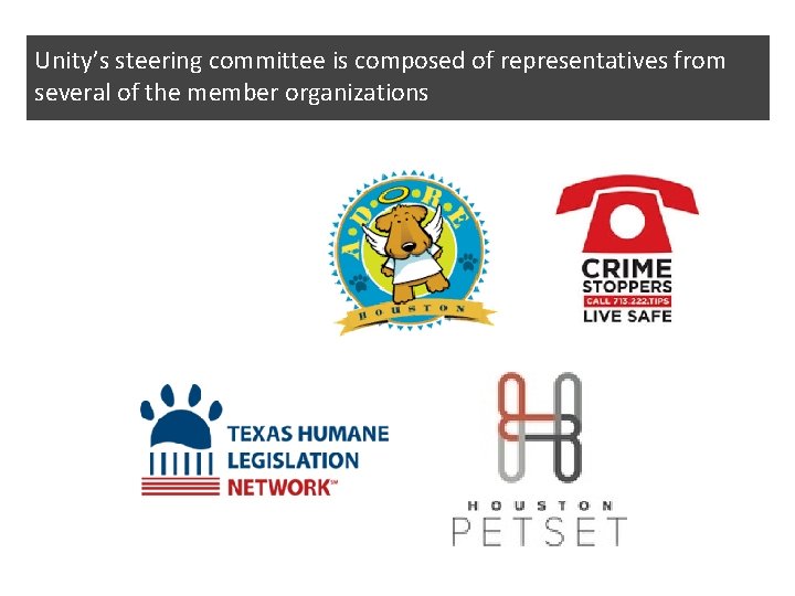 Unity for a Solution An animal welfare collaboration