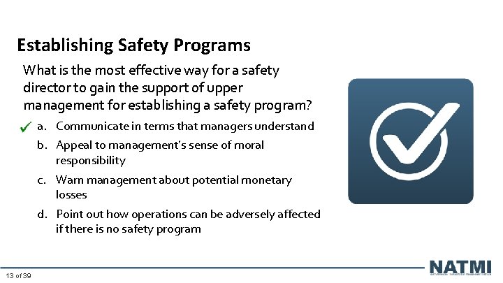 Module 2 Safety is Good Business Managing Motor