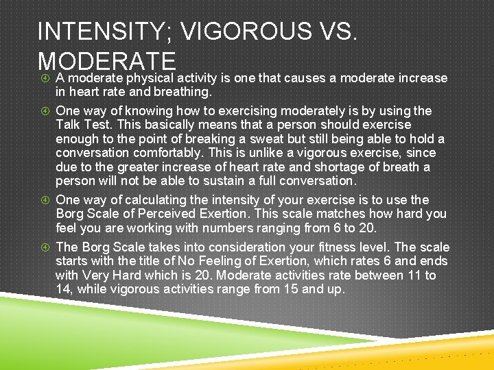 WHY EXERCISE By Juan Romero CHALLENGE WOULD I