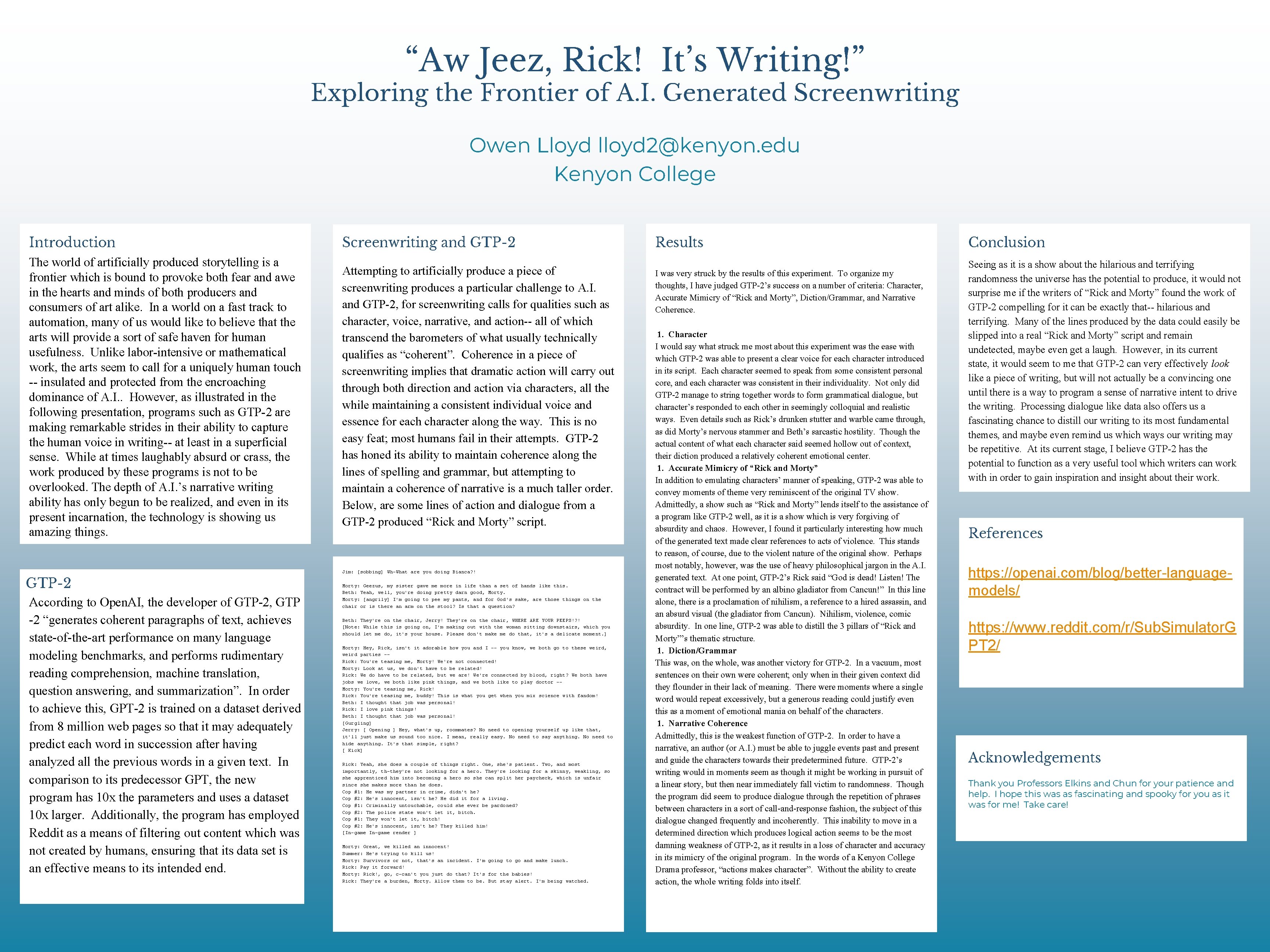 Aw Jeez Rick Its Writing Exploring the Frontier