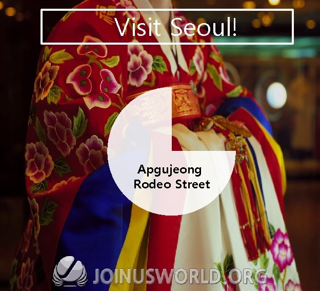 Visit Seoul Apgujeong Rodeo Street INTRO Apgujeong is