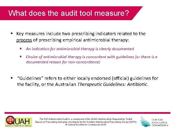 The 5 x 5 Antimicrobial Audit A brief