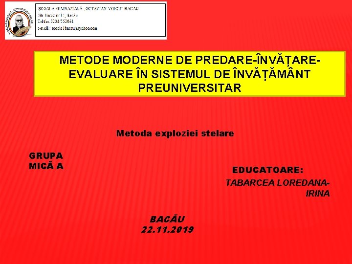 METODE MODERNE DE PREDARENVAREEVALUARE N SISTEMUL DE NVM