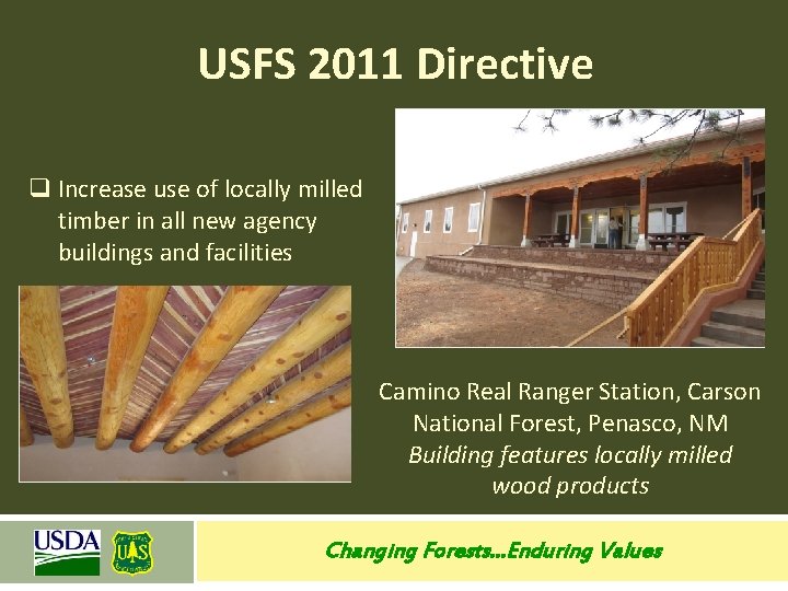 Progress Report on USDA and USFS Green Building