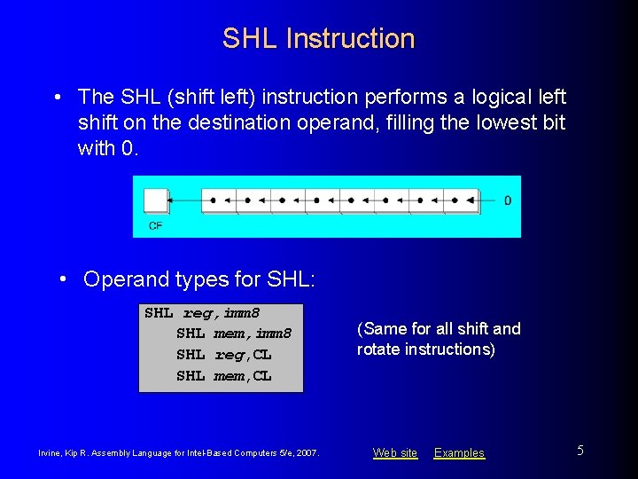 Assembly Language for IntelBased Computers Kip R Irvine
