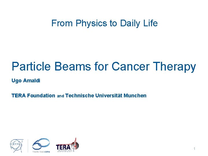 From Physics to Daily Life Particle Beams for